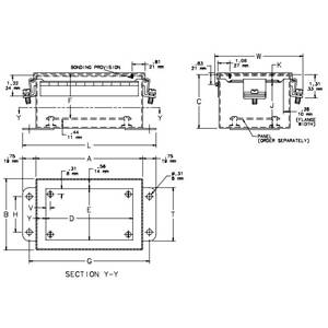 12 x 10 x 5, Hoffman A1210CHNF Wall Mount Enclosure, NEMA 4/12/13/IP66 ...