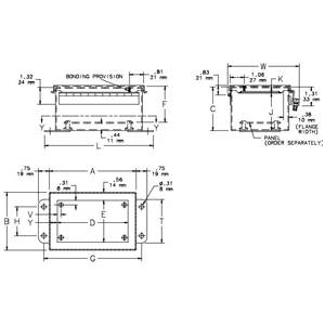 8 x 6 x 3.5, Hoffman A806CH Wall Mount Enclosure, NEMA 12/13/IP65, Mild Steel, 1-Door ...
