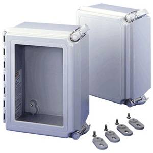 10 x 8 x 6, Hoffman A1086CHQRFG Wall Mount Enclosure, NEMA 4/4X/12/13 ...