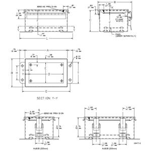 6 x 6 x 4, Hoffman A606CHQR Continuous Hinge Junction Box, NEMA 12/13 ...
