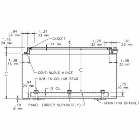 36 x 30 x 12, Hoffman A363012LP Wall Mount Enclosure, NEMA 12/13/IP65 ...