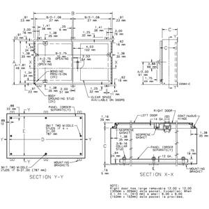 36 x 48 x 12, Hoffman A364812WFSSLP Wall Mount Enclosure, NEMA 12/IP55, 304 Stainless Steel, 2 ...