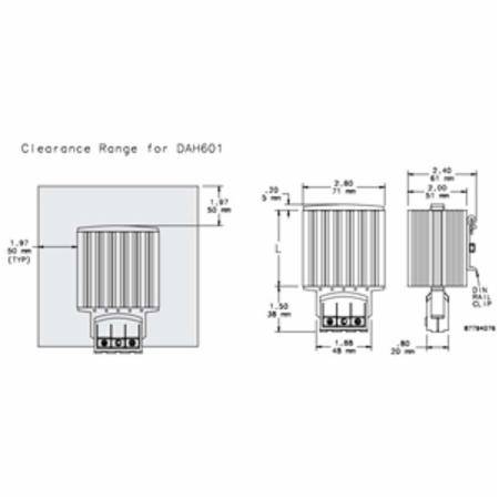 Pentair DAH601 Enclosure Semiconductor Heater