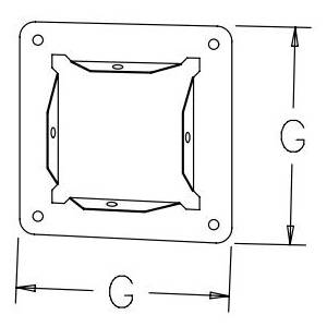2.5" x 2.5" Pentair F22GPA Wireway Panel Adapter