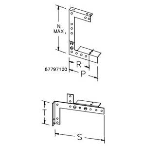 6" x 6" Pentair F66GDB Wireway Drop and Bracket Hanger