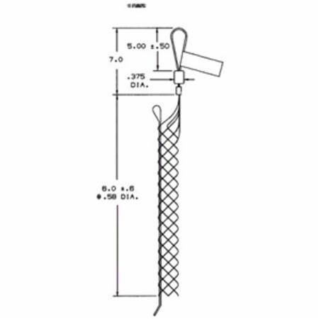 6" Mesh, Hubbell Incorporated 03310001 Slack Pulling Grip, 1500 Lb ...