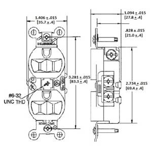 EATON Arrow Hart™ Eaton Wiring Devices 5262W Duplex Straight Blade ...
