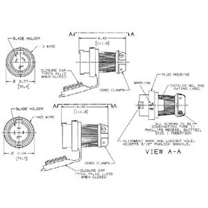 125 VAC 20 A L5-20P, Hubbell Incorporated HBL2311SW Twist-Lock®, Safety ...