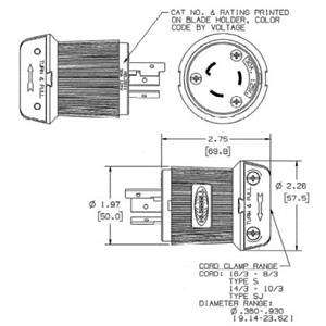 125 VAC 30 A L5-30P, Hubbell Incorporated HBL2611 Twist-Lock ...