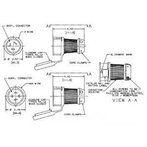 250 VAC 30 A L15-30R, Hubbell Incorporated HBL2723SW Twist-Lock ...