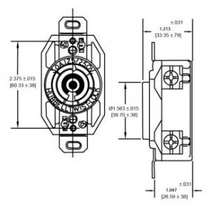 Wiring 30 Amp Twist Lock Receptacle Hubbell Wiring Devices HBL2641S 30