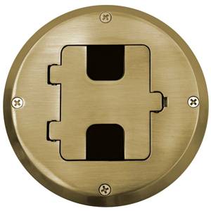 125V 15A, Round, Hubbell Incorporated RF515BP tradeSELECT® Floor Box ...