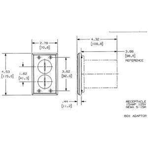 1-Gang, Rectangular, Hubbell Incorporated RF6500BR tradeSELECT® Floor ...