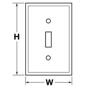 1-Gang, Hubbell Incorporated SS26 Style Line® Wallplate, Stainless Steel