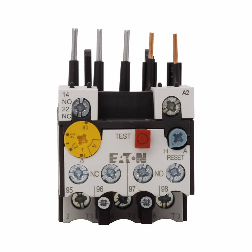 EATON XTOB1P6BC1 Bi-Metallic Thermal Overload Relay, 1 to 1.6 A, 1NO ...