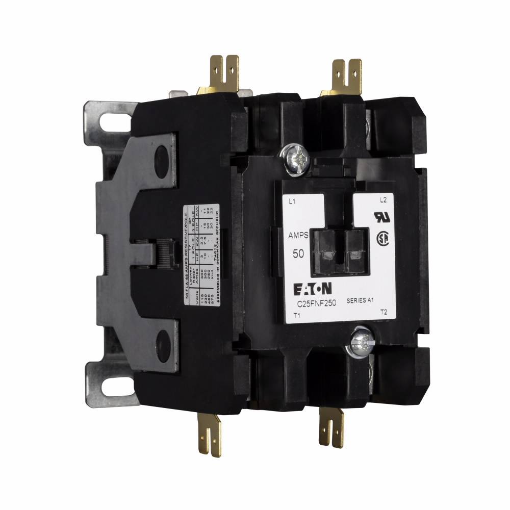 EATON C25FNE375B Non-Reversing Definite Purpose Control Contactor, 208 ...