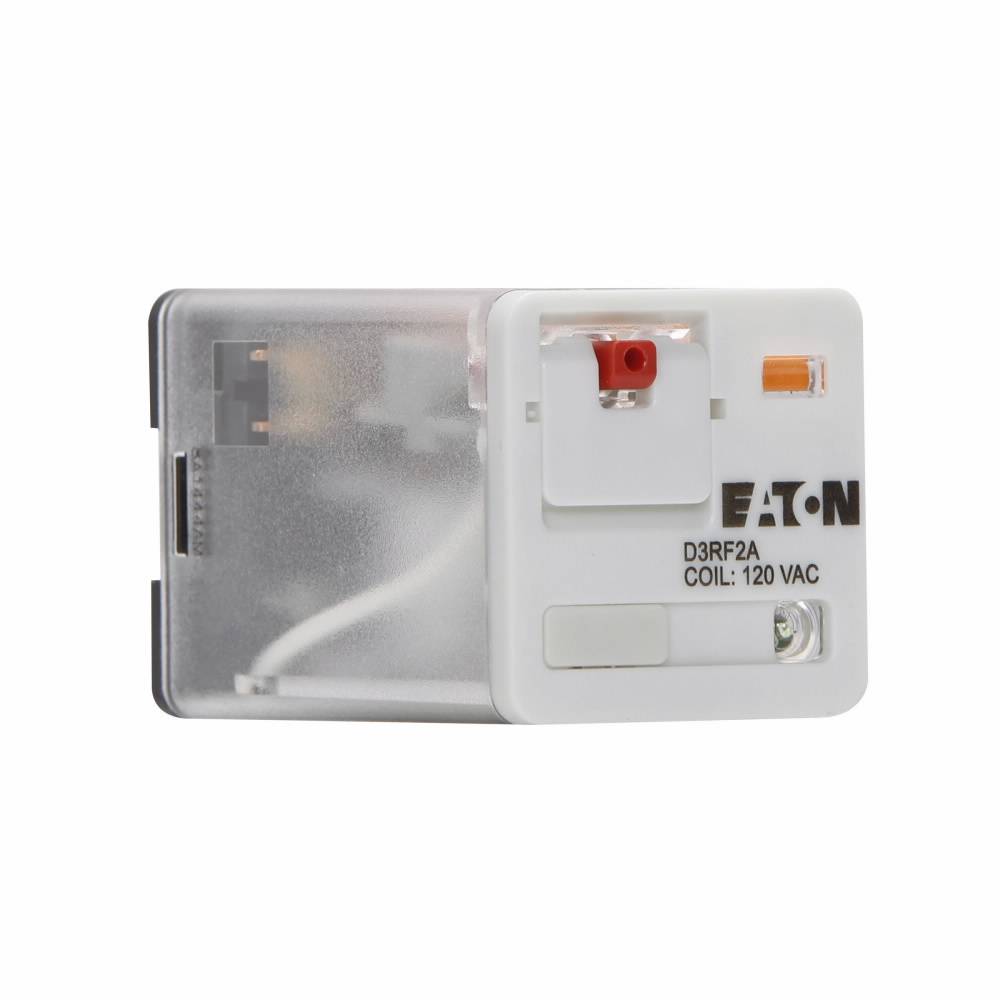 EATON D3RF2T1 Full Featured Ice Cube Relay, 10 A, 8 Pin, DPDT Contact ...