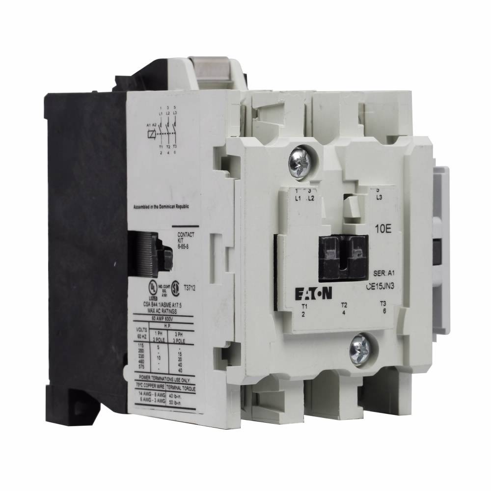 EATON CE15JN3UB Freedom J-Frame Non-Reversing IEC Contactor With Steel ...