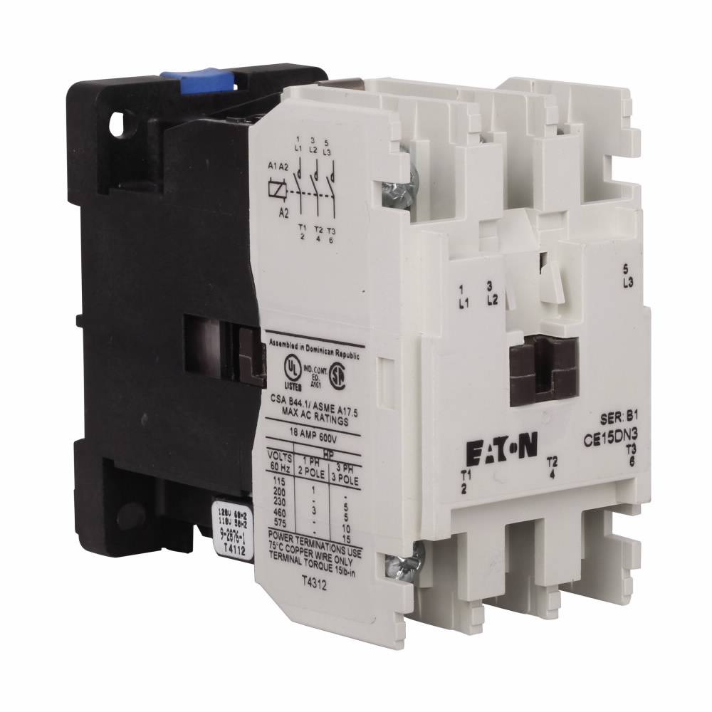 EATON CE15EN2TB Freedom E-Frame Non-Reversing IEC Contactor With Steel ...