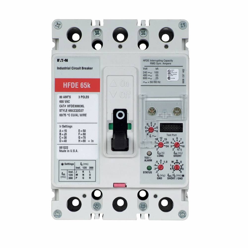 EATON HFDE316036W C Series Type HFDE Molded Case Circuit Breaker, 600 ...