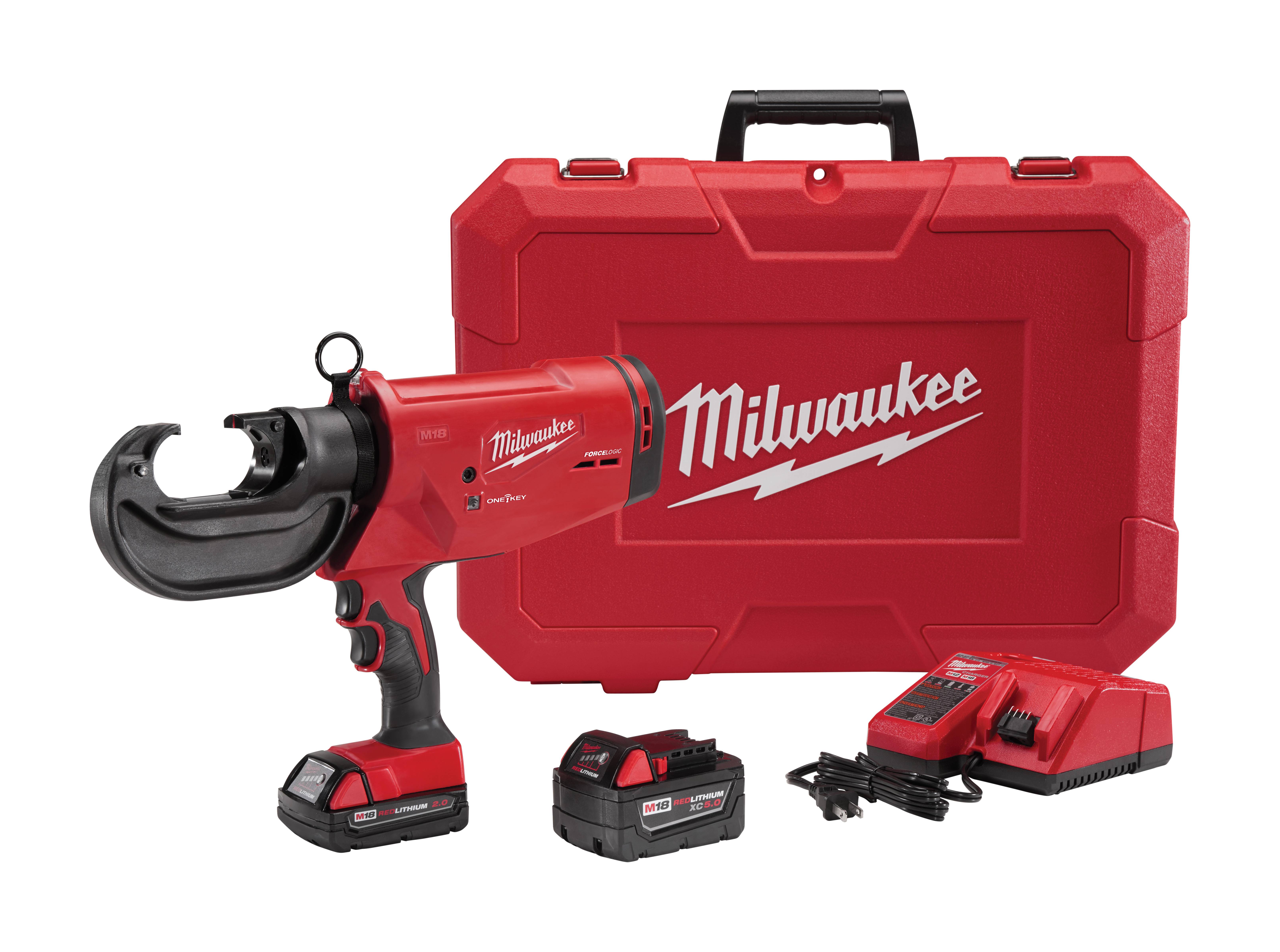 Milwaukee® 2779-22 Cordless Crimper Kit, 8 AWG to 750 kcmil Aluminum ...