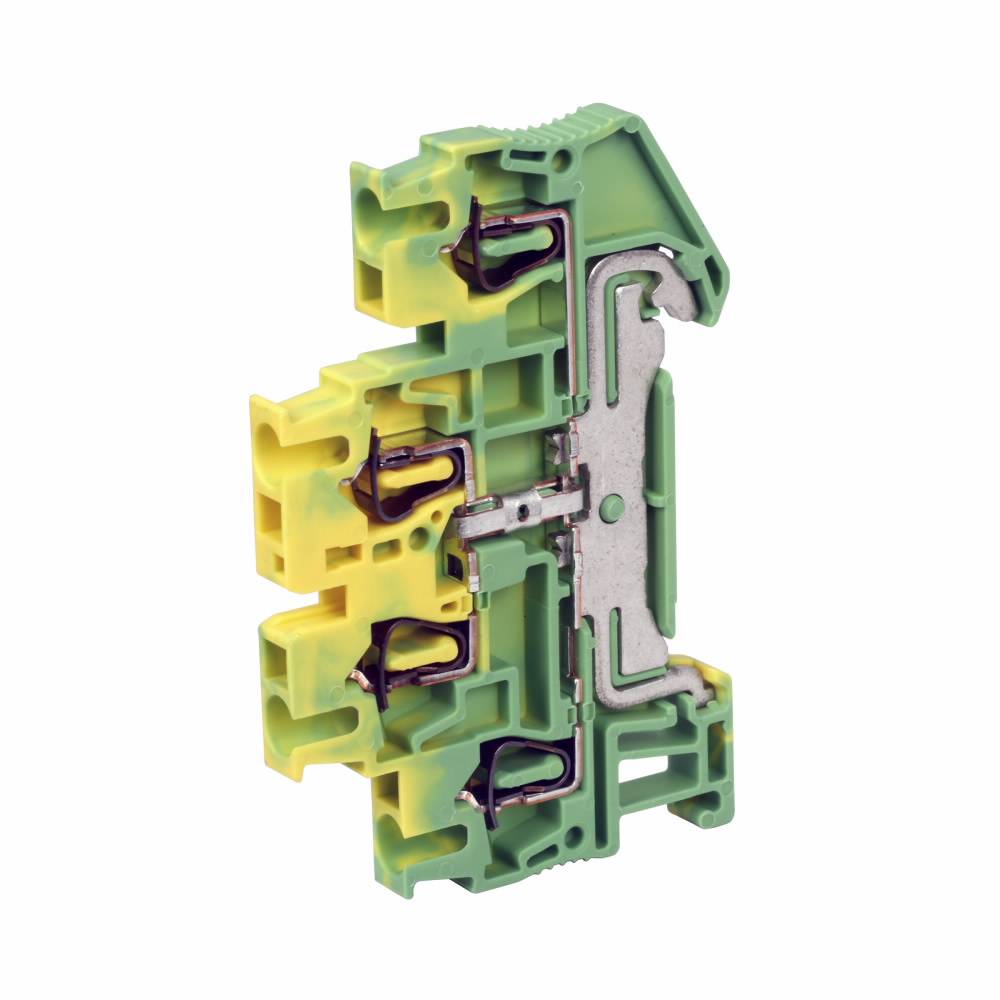 EATON XBPTT25PE IEC-XB 2-Level Ground Block, 28 to 12 AWG Wire