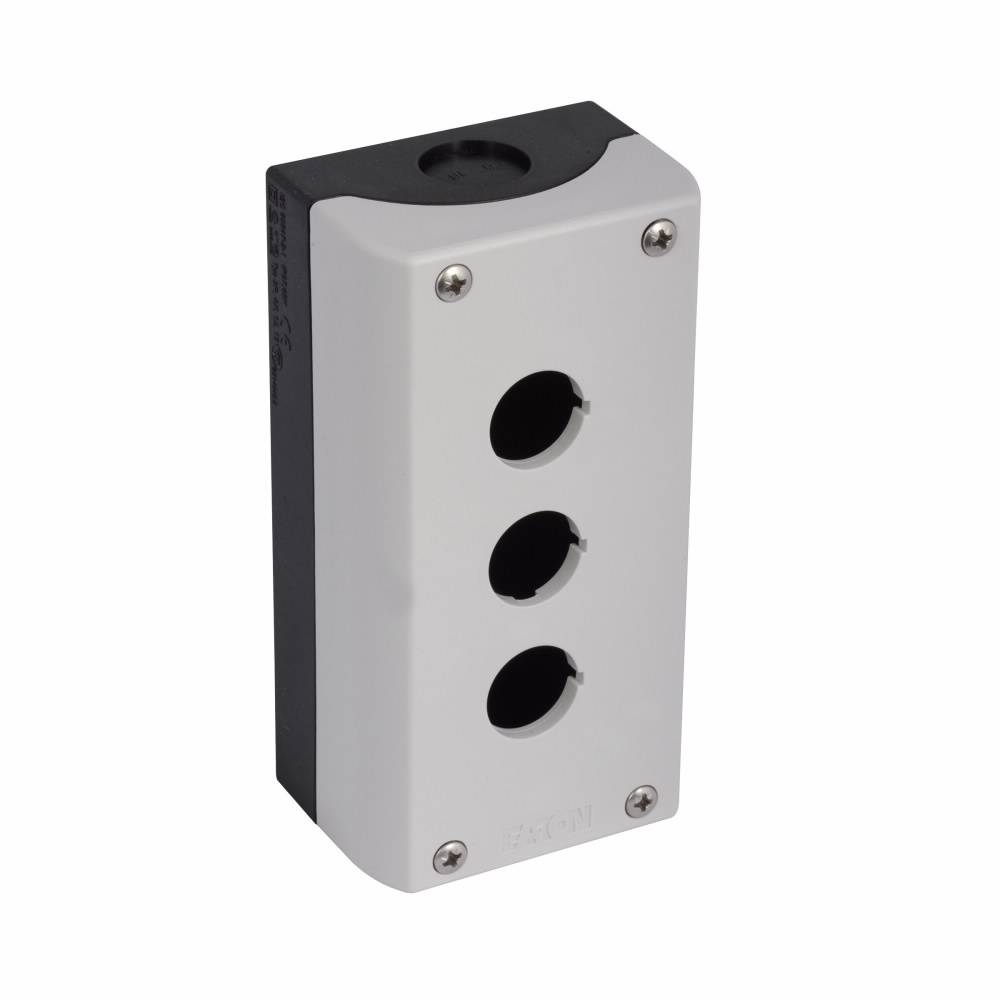 EATON M22-I3-PG 3-Element Non-Illuminated Pushbutton Enclosure, 3.15 in L x 6.02 in W, NEMA 4X ...