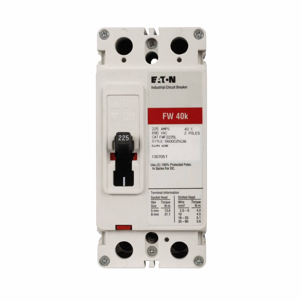 EATON FWF2200LS C Series Type FWF Molded Case Circuit Breaker, 690 VAC ...
