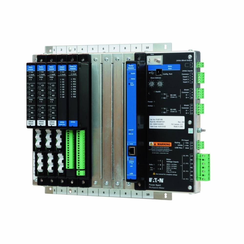EATON Power Xpert® PXMP-MB-2C-A 3-Phase Enclosed Multi-Point Meter, 480 VAC