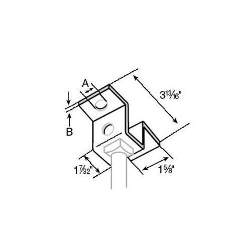 Superstrut® U576-1/2 U567 Clevis, 1/2 in Rod, Steel, GoldGalv®