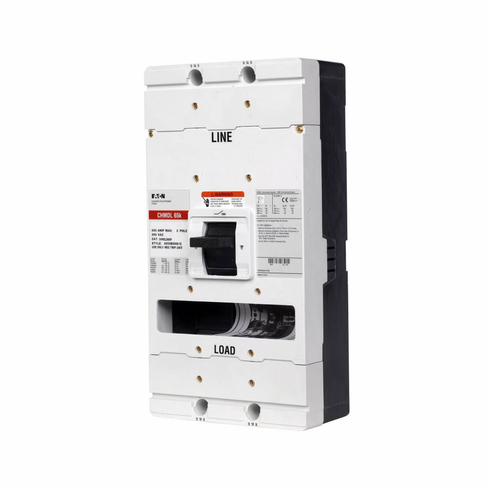 EATON CHMDL3800F Molded Case Circuit Breaker Frame, 600 VAC, 800 A, 3 Poles