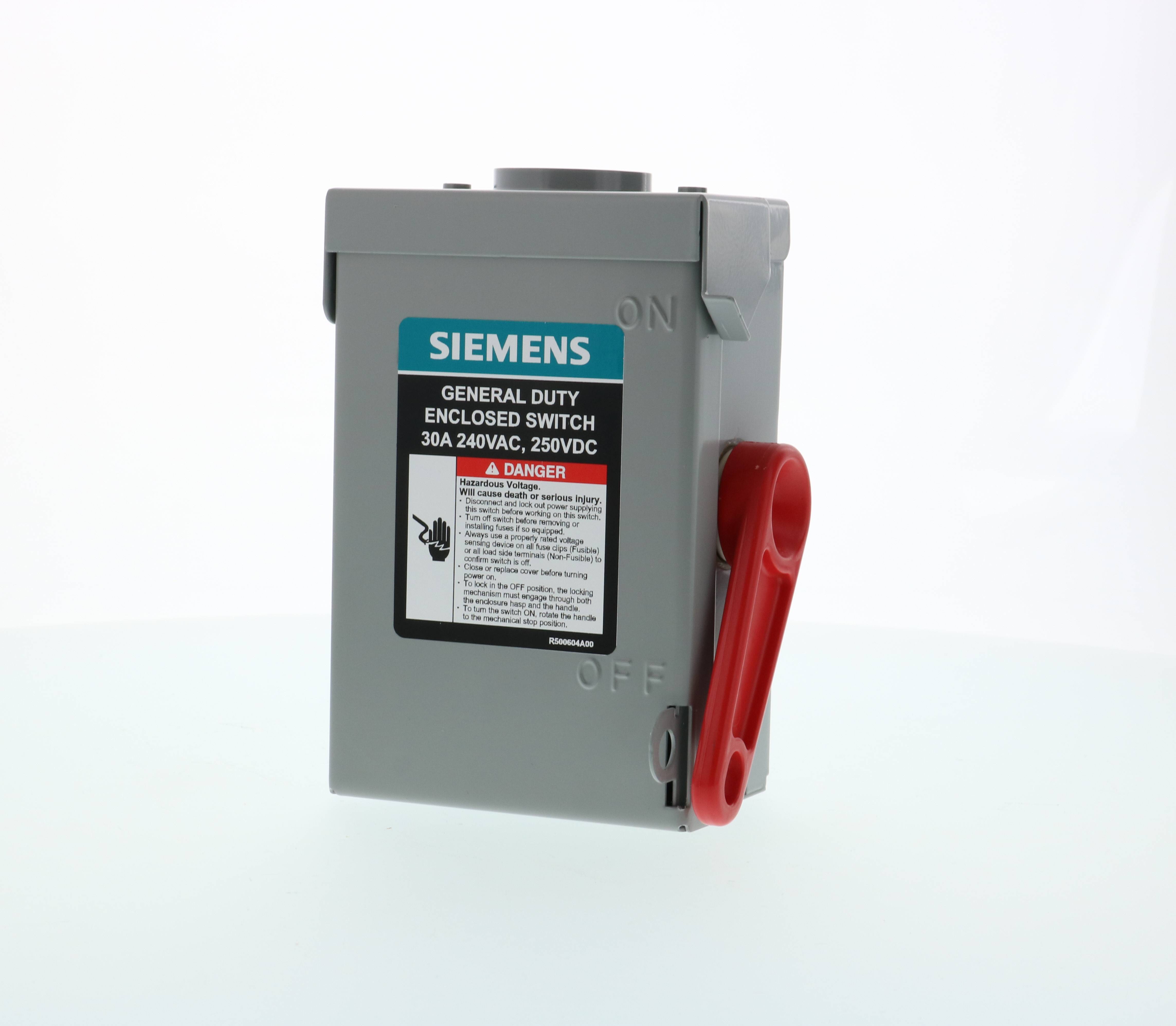 Siemens GNF321RA A Series Type VBII Enclosed General Duty Low Voltage ...