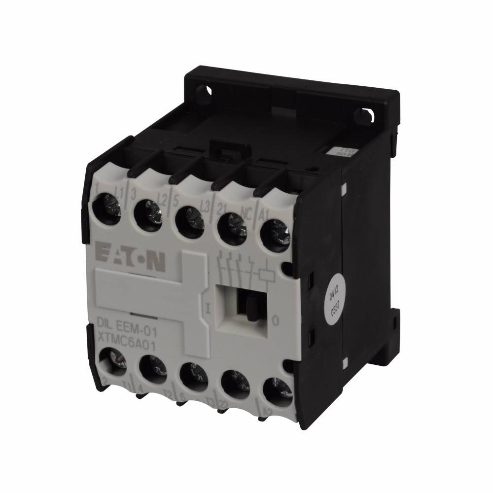 EATON XTMC6A01TD Full Voltage Non-Reversing IEC Miniature Contactor, 24 ...