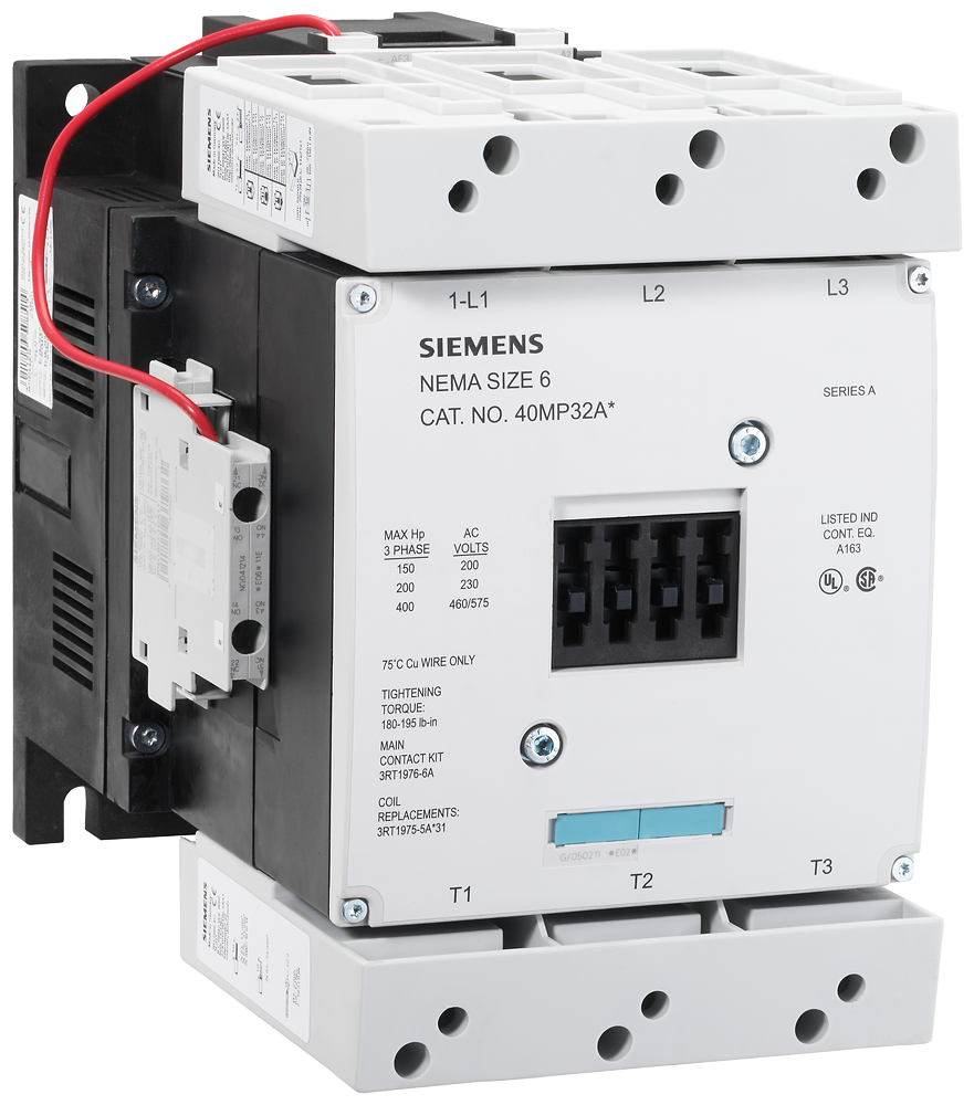 Siemens 40MP32AH 3-Phase Full Voltage Non-Reversing Contactor, 440 to ...