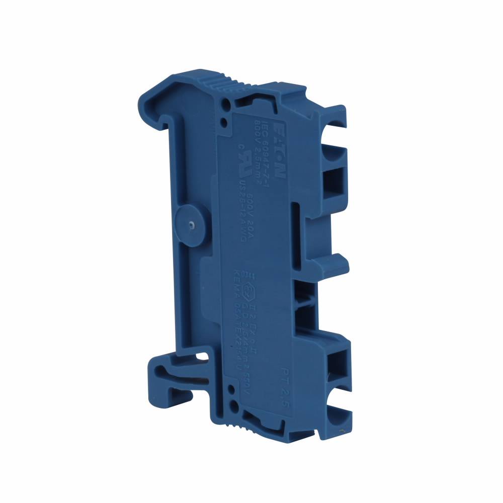 EATON XBPT25BU IEC-XB 1-Level Terminal Block, 800 VAC, 31 A, 28 to 12 ...