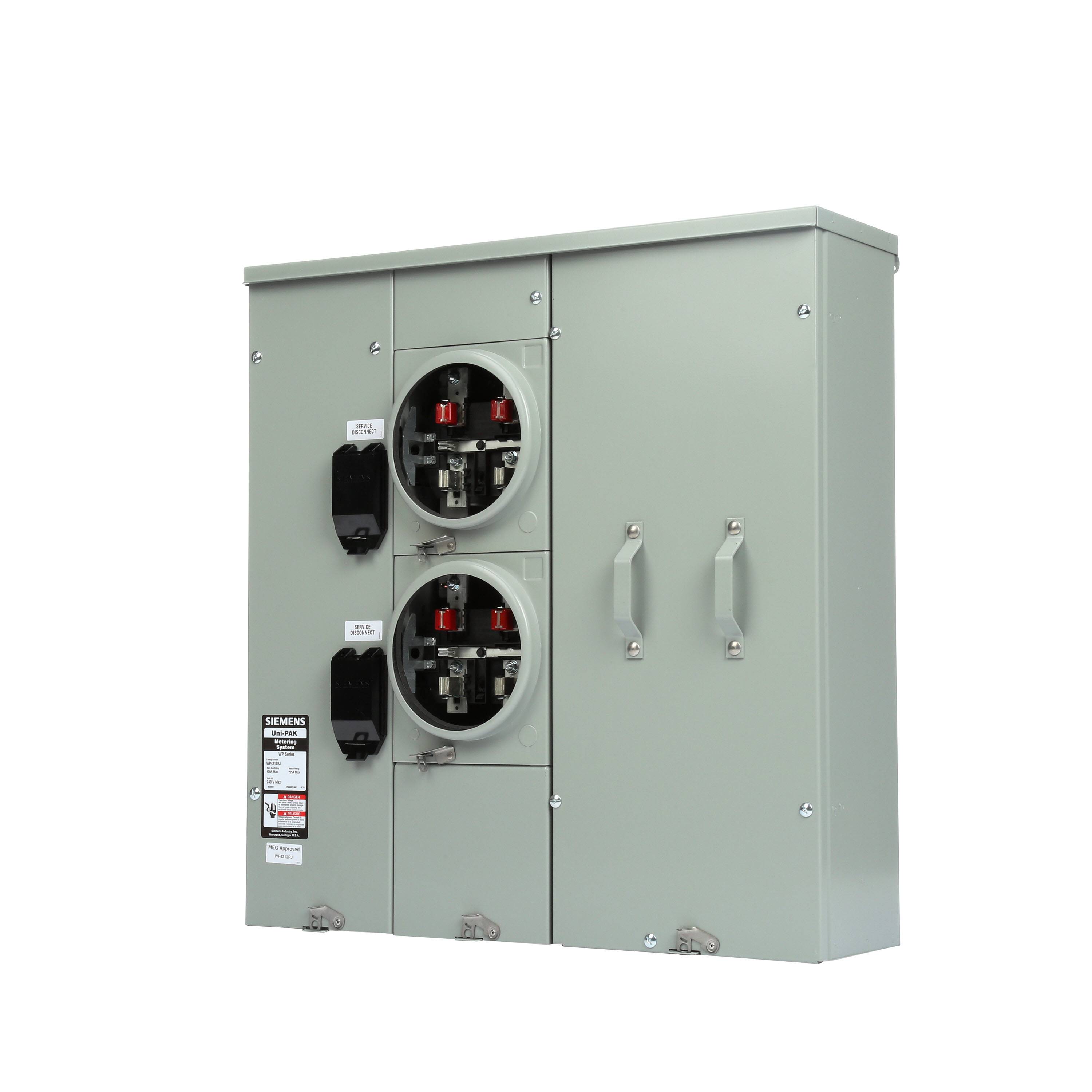 Siemens UNI-PAK WP4212RJ 2-Position Meter Socket, 120/240 VAC, 400 A, 1 ...