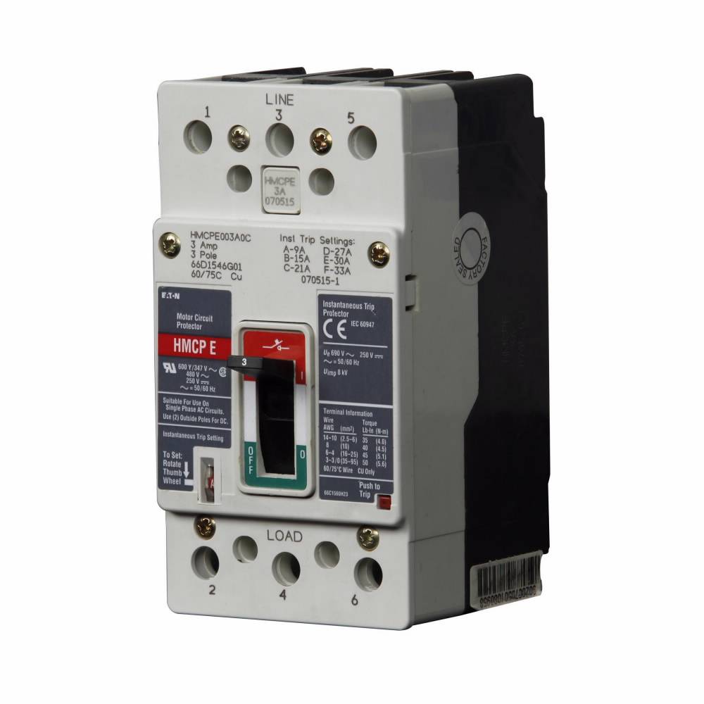 EATON HMCPE070M2C G Series Type HMCP Motor Circuit Protector, 600Y/347/ ...