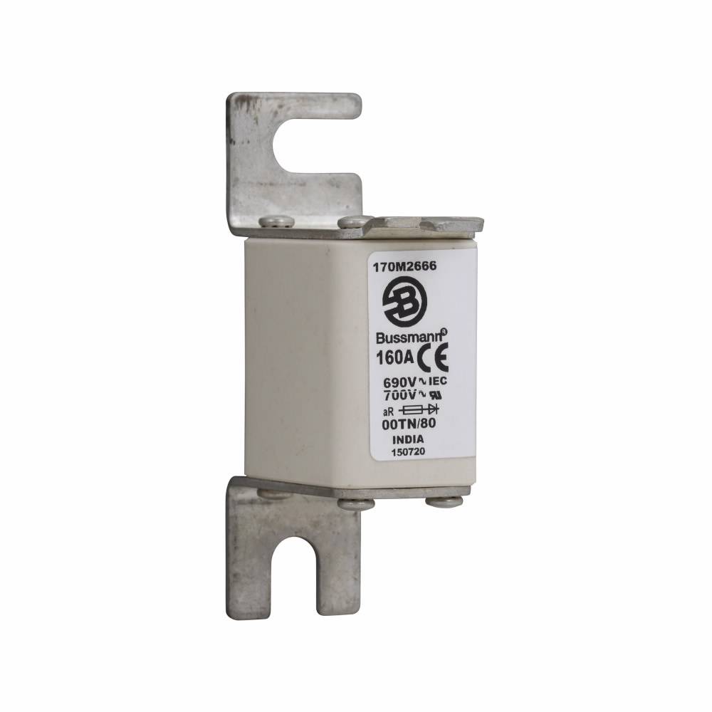Bussmann 170M2666 Type TN/80/T High Speed Fuse, 160 A, 690 V, 200 kA ...