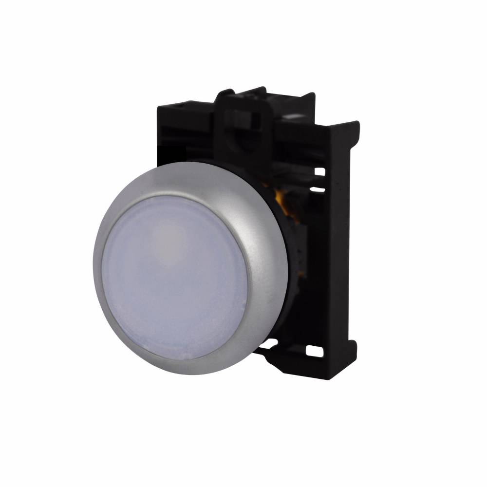 EATON M22-DL-W-K11-230W RMQ-Titan M22 Modular Illuminated Pushbutton, 22.5 mm, 1NC-1NO Contact ...