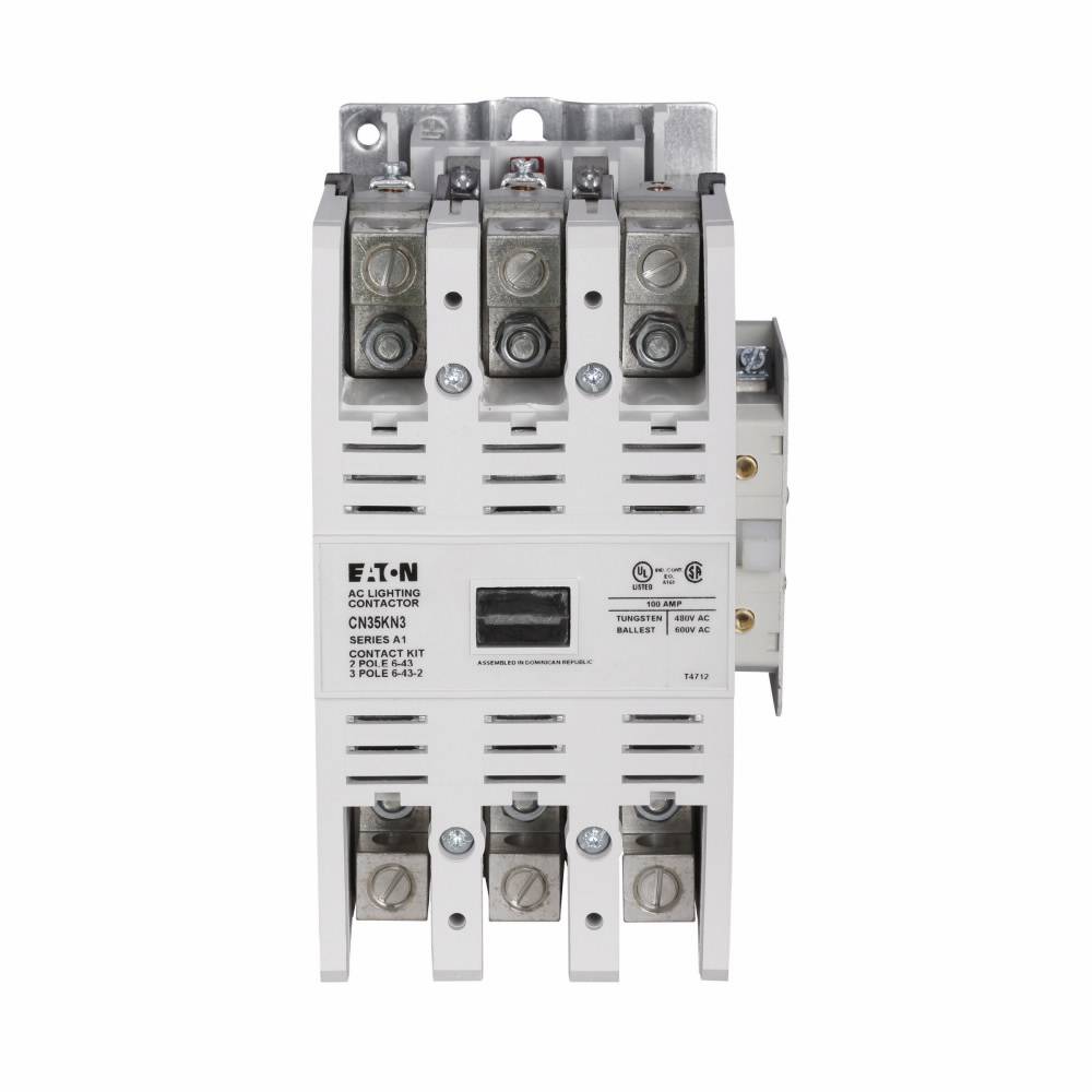 EATON CN35KN3H Electrically Held Lighting Contactor, 347 VAC V Coil ...
