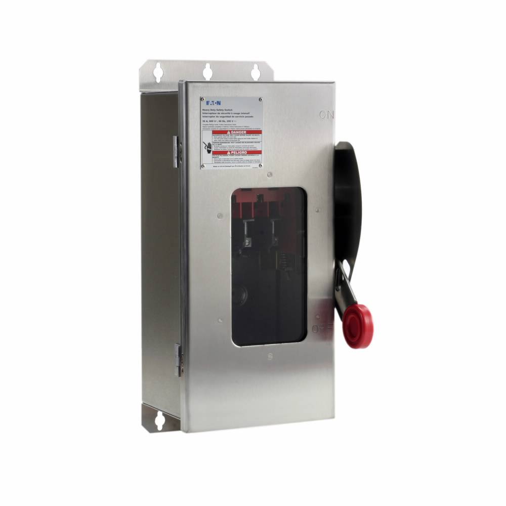 EATON DH361UWKW-CSA K Series Non-Fusible Heavy Duty Safety Switch With Upper Viewing Window, 600 ...