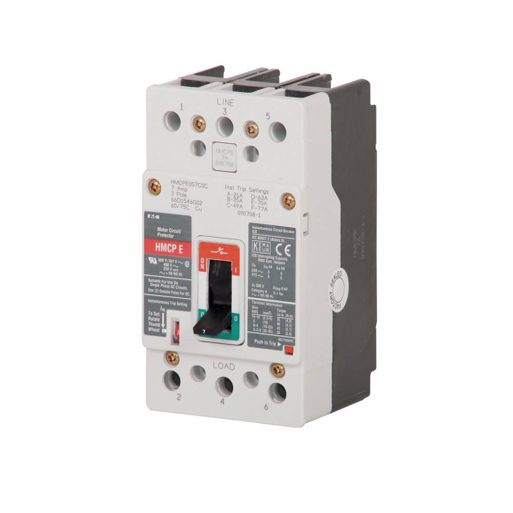 EATON HMCPE007C0C G Series Type HMCP Motor Circuit Protector, 600Y/347/ ...