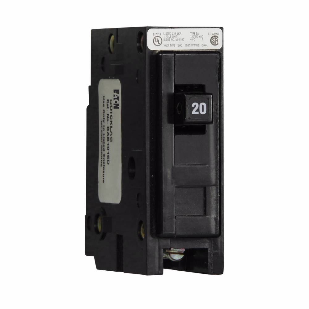 EATON QuickLag® BAB1020T Type BAB Miniature Circuit Breaker, 120/240 ...