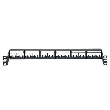 Panduit® PanNet® Mini-Com® CPPL24WRBLY Recessed Unshielded Modular Patch Panel, 24 Ports, ABS ...
