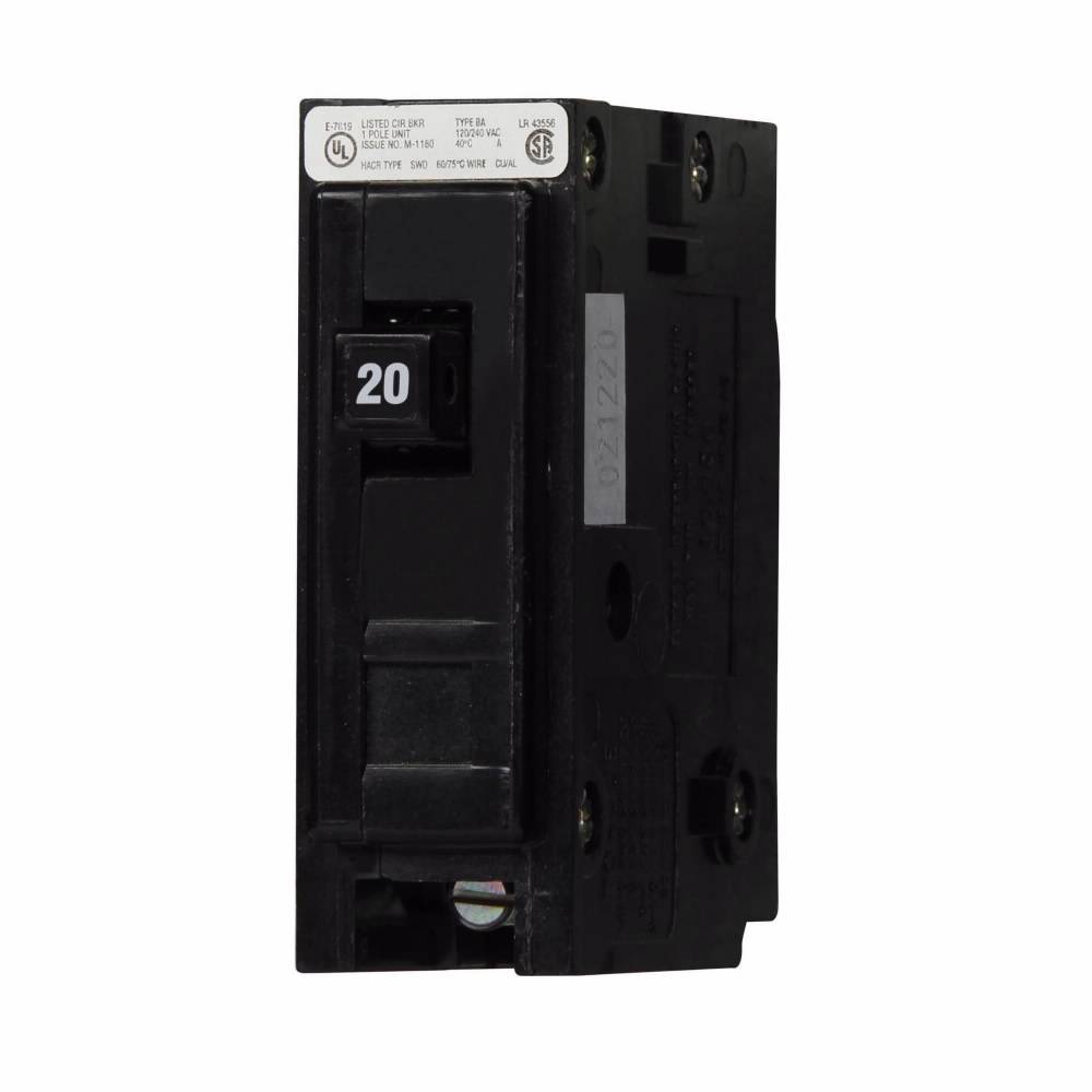 EATON QuickLag® BAB1020T Type BAB Miniature Circuit Breaker, 120/240 ...