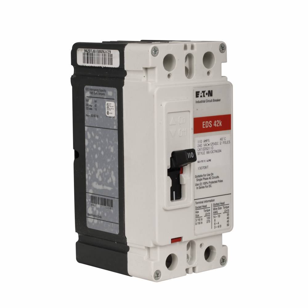 EATON EDS2200 C Series Type EDS Molded Case Circuit Breaker, 240 VAC ...
