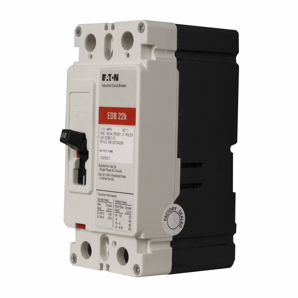 EATON EDB2100 C Series Type EDB Molded Case Circuit Breaker, 240 VAC ...