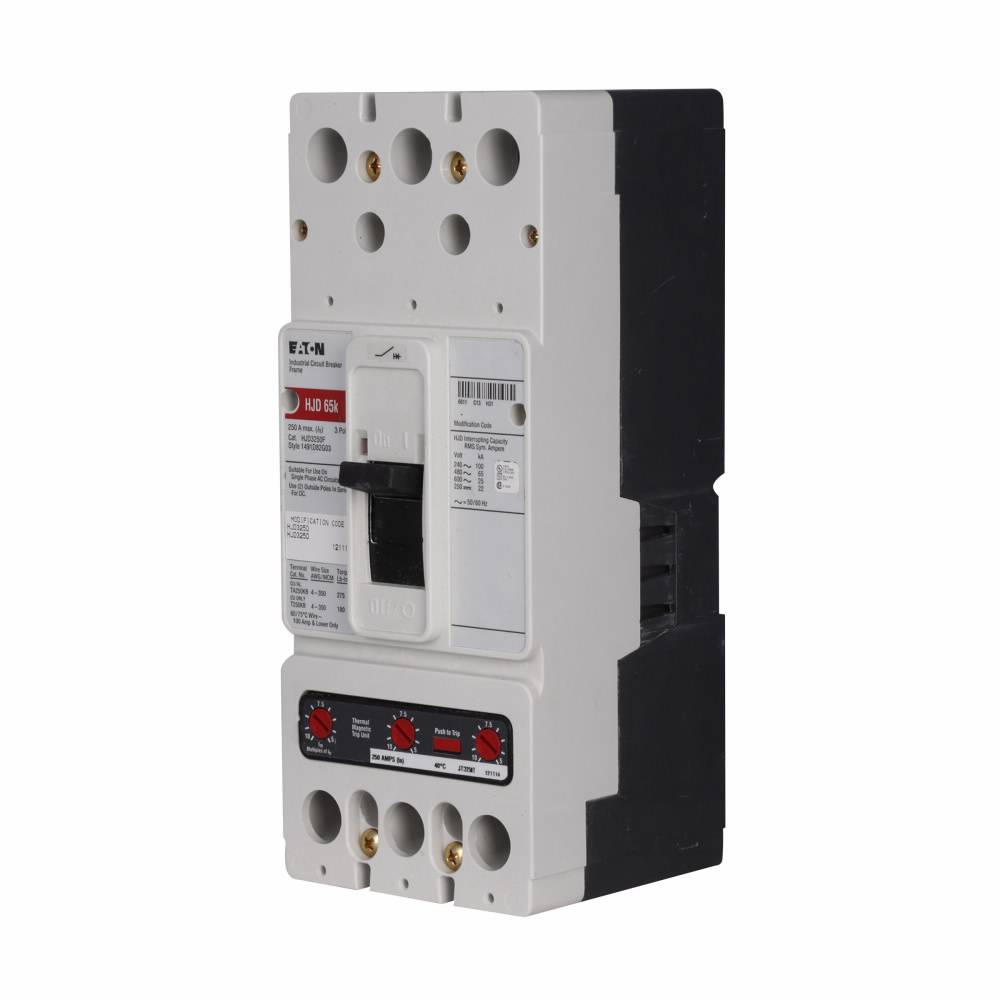 EATON HJD3250C Type HJD Molded Case Circuit Breaker, 600 VAC/250 VDC ...