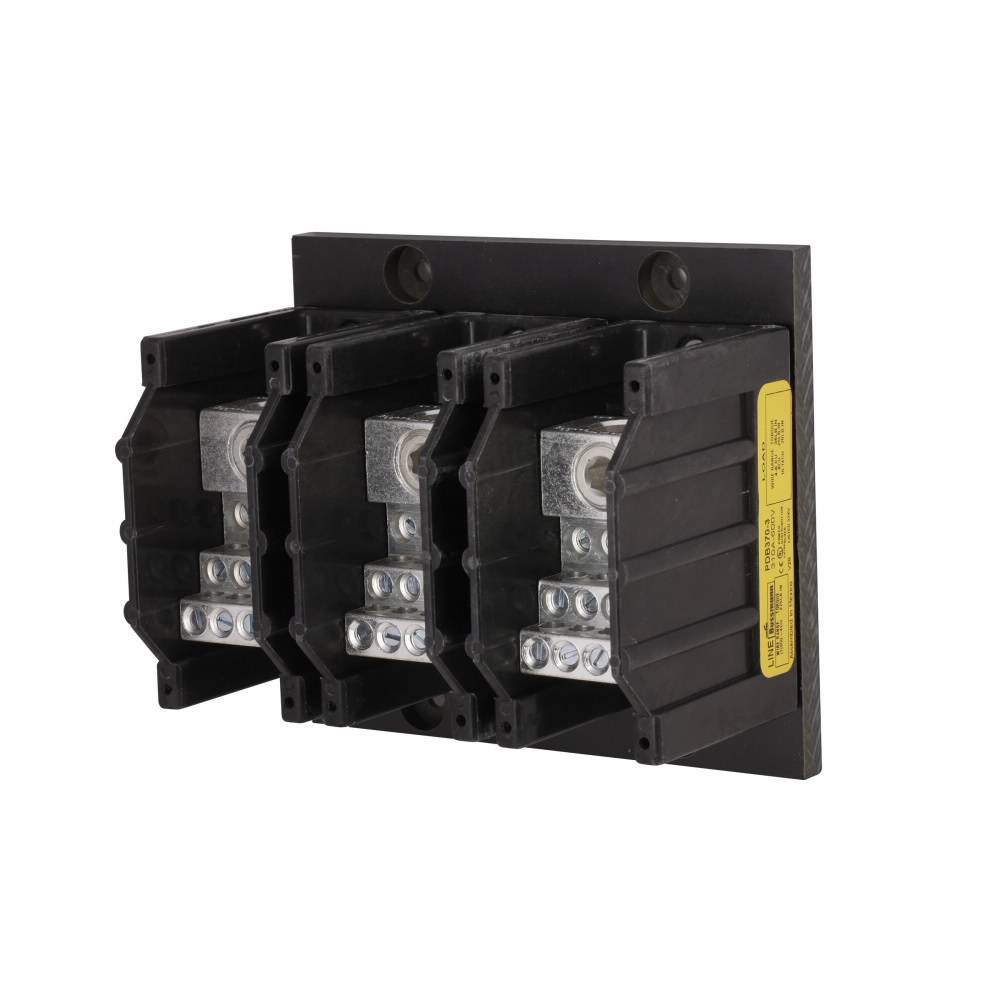 EATON CHDB3703 Open Style Power Distribution Block, 600 VAC, 310 A, 3 ...