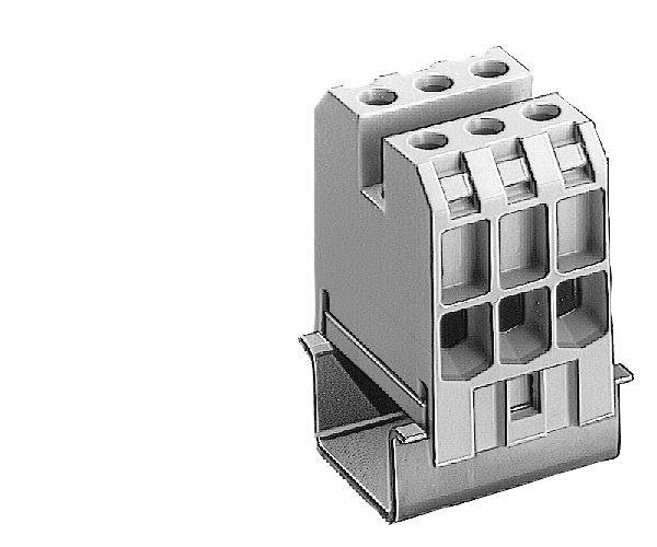 Siemens 8WA1304 Standard Single Tier Terminal Block, 800 VAC, 79 A, 12 ...